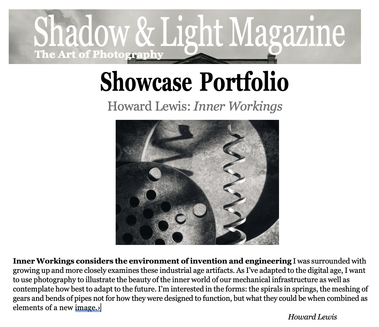 Howard Lewis Photographs – Traversing Art, Science and Innovation